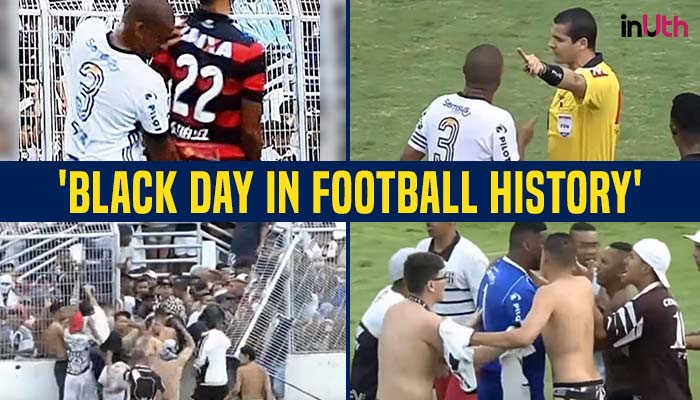 Angry Brazilian crowd invade pitch after team concedes 3 goals, players ...